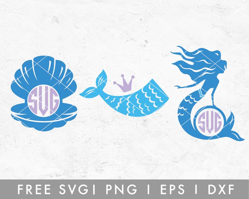 50+ FREE Mermaid SVG Cut Files for Summer Projects!